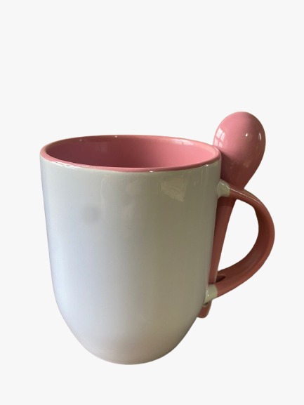 Caneca Cerâmica Sublimática 350 ml c/Colher - Canetacor